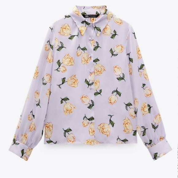 Zara | Tops | Zara M Long Sleeve Blouse | Poshmark